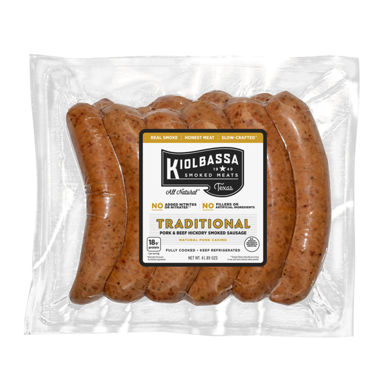 Traditional Pork & Beef Hickory Smoked Sausage - Kiolbassa