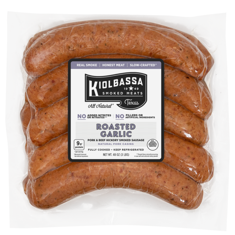 Roasted Garlic Smoked Sausage - Kiolbassa
